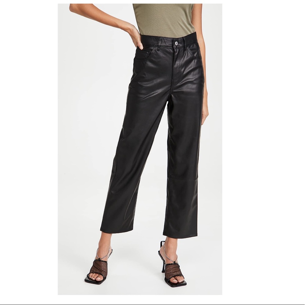 Levi’s Faux Leather Rib Cage Straight Pants - Gem